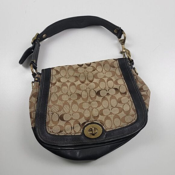 Bags | Coach Signature Monogram 65th Anniversaryshoulder Bag Flap ...